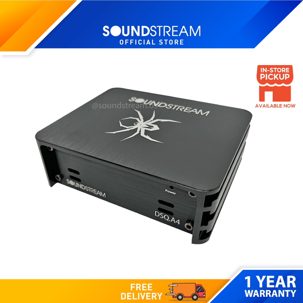 SOUNDSTREAM 4CH DSP Power Amplifier Plug & Play for Android Player DSQ ...
