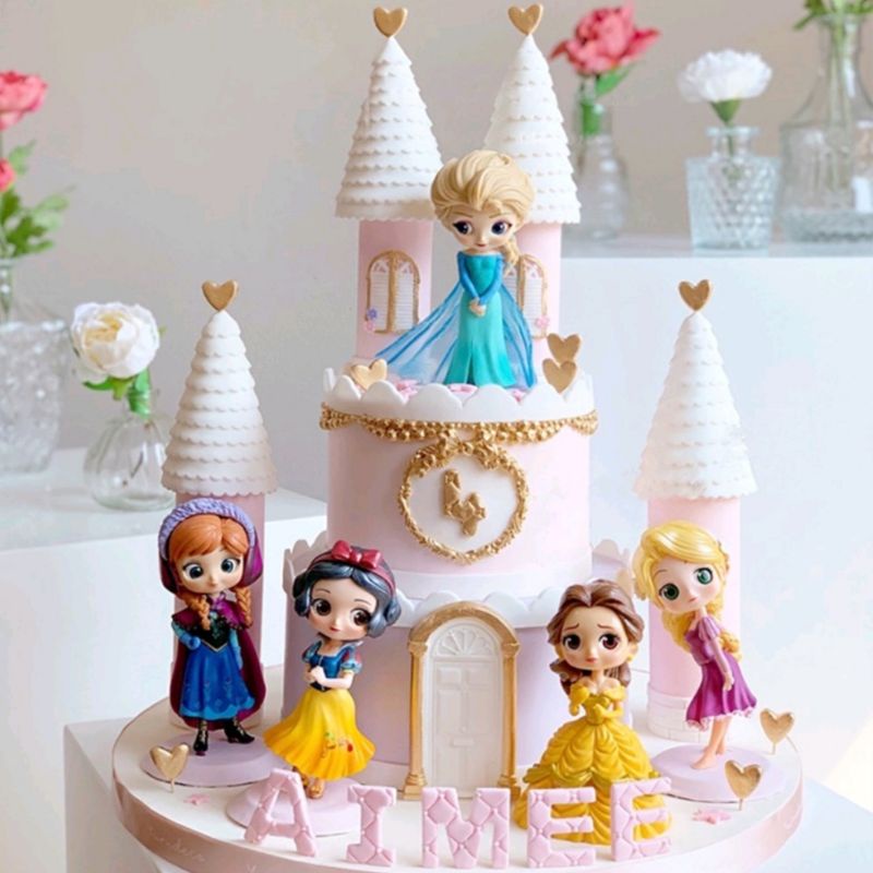 Princess Elsa Anna Frozen Topper Figure Cake Decoration | Shopee Malaysia