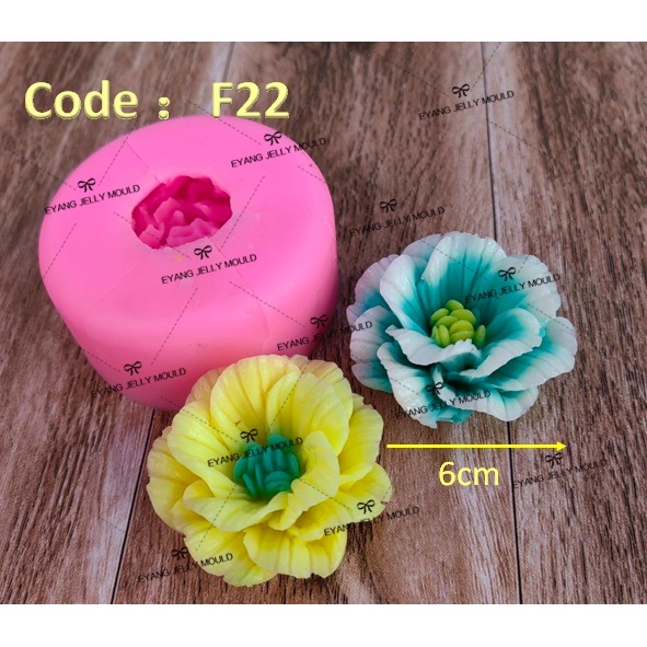 F22 Flower Mold Flower Jelly Flower Mould Silicone Mould Acuan Jeli ...