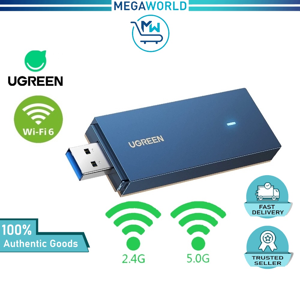UGREEN AX1800 WiFi Adapter WiFi6 USB3.0 5G & 2.4G Dual-band USB WiFi PC ...