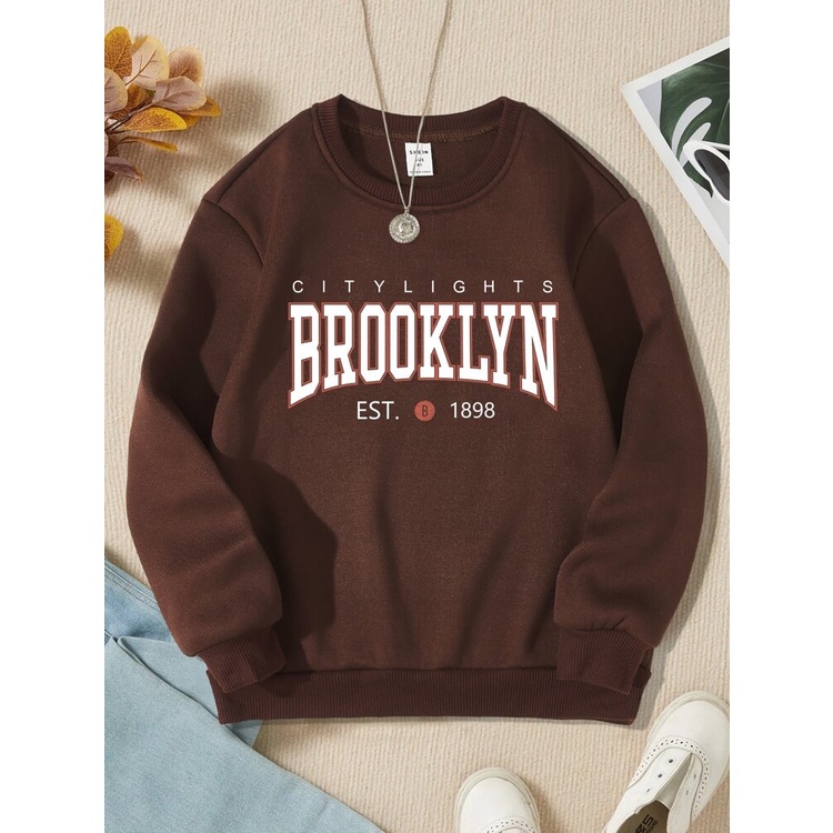 BROOKLYN est 1898 Printed Crewneck Sweater DTF II BROOKLYN est 1898 ...