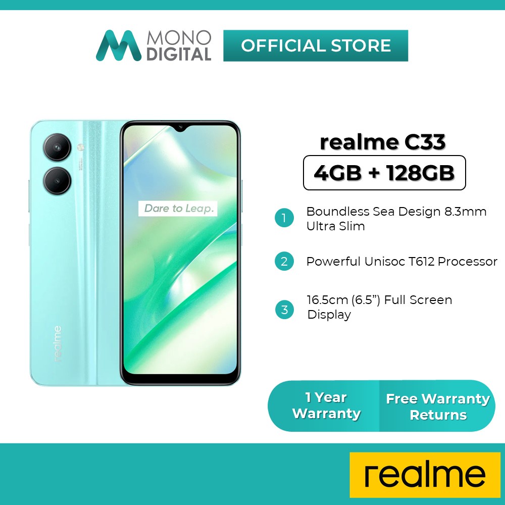 realme C33 Smartphone (4GB RAM /128GB ROM)- 50MP AI Camera | 5000 mAh ...