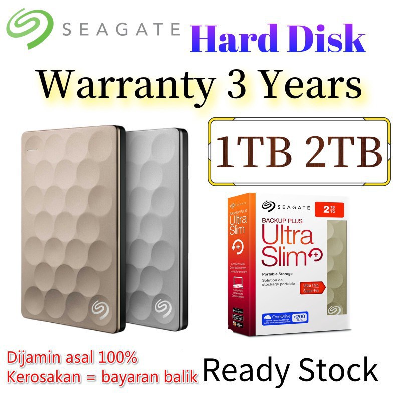 100% original Sea-gate- Backup Slim External Hard Drive 2TB Hard Disk ...