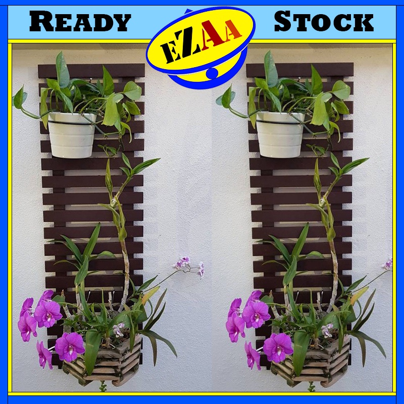 Rak Penyangkut Pasu Pokok Bunga jalar Orkid Raya Kertas Keladi Rak Kayu ...
