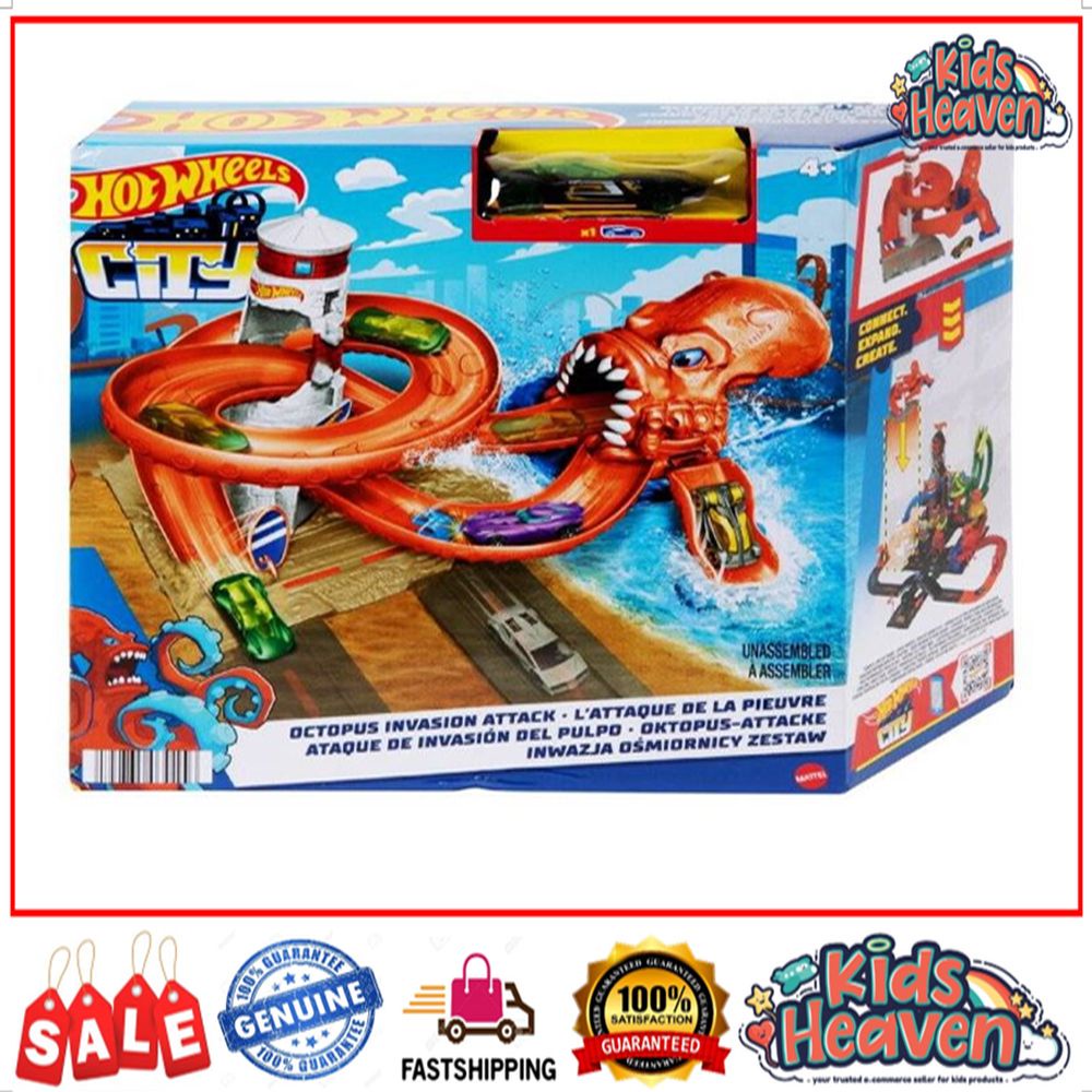 Hot Wheels Octopus Invasion Attack Playset (HDR29) 100.0% Original ...