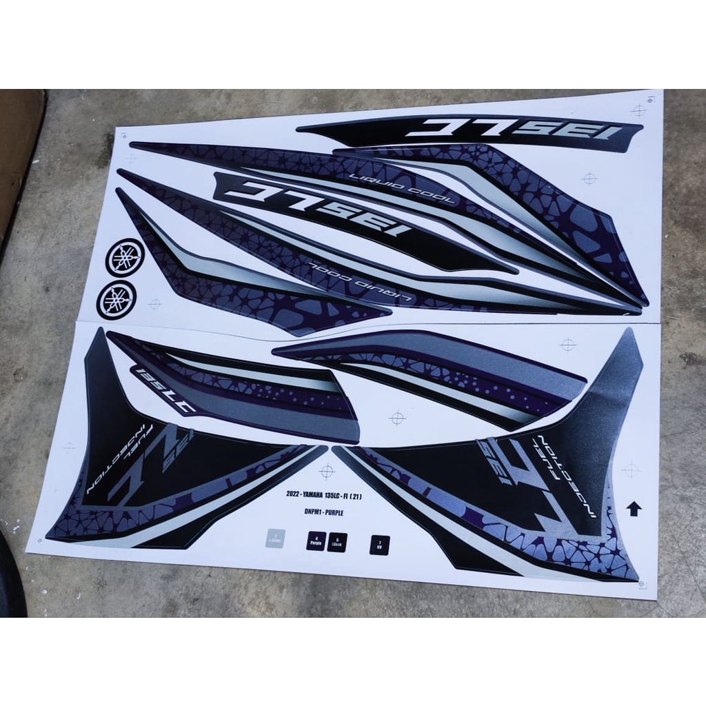 Stiker Sticker Body Stripe Cover Set (21) Yamaha Lc135 Lc 135 V8 LC135 FI | Shopee Malaysia