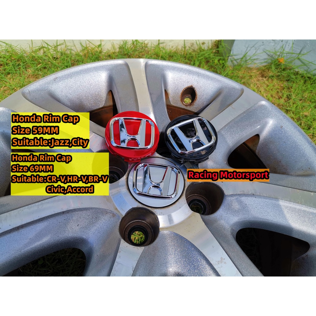Honda Cap Rim 59MM/69MM Honda City Honda Jazz Honda Civic Honda HRV ...