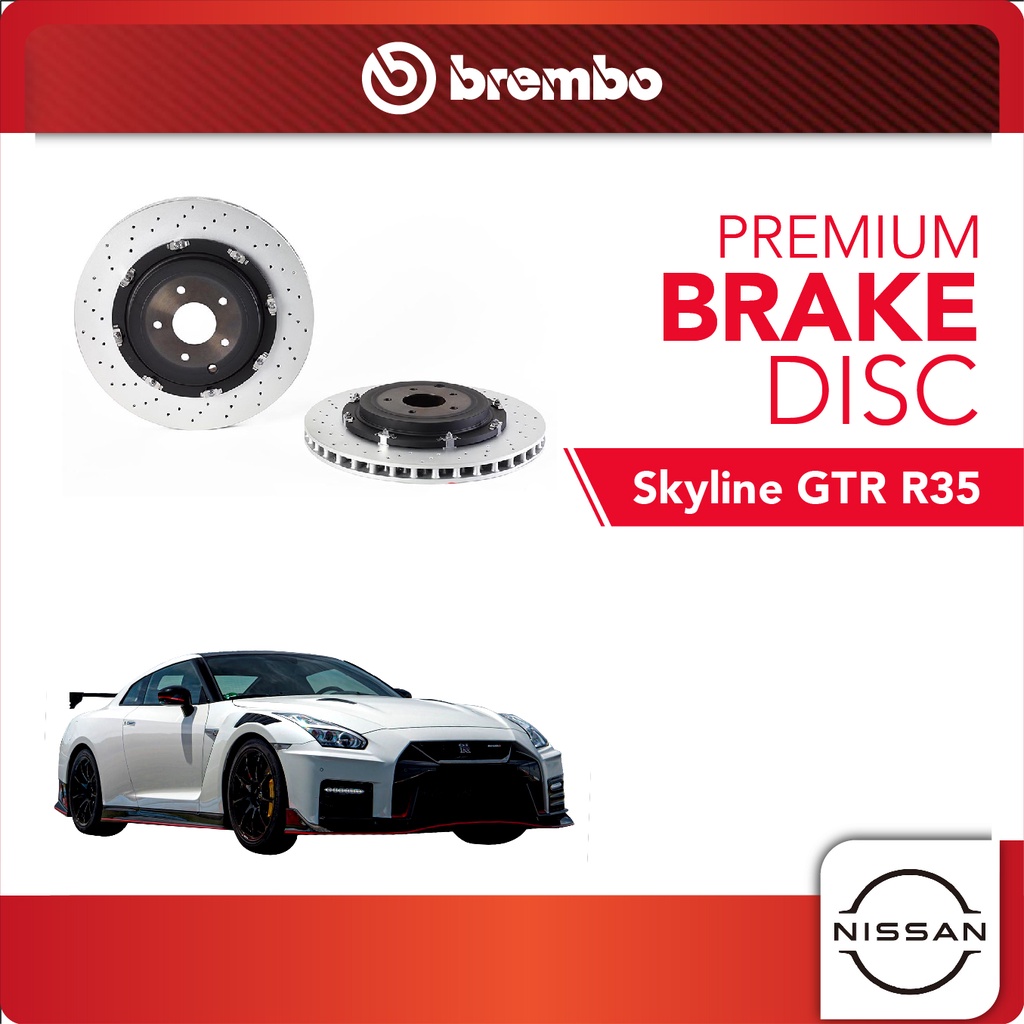 BREMBO Floating Rear Discs (2pcs) - Compatible with Nissan Skyline GTR ...