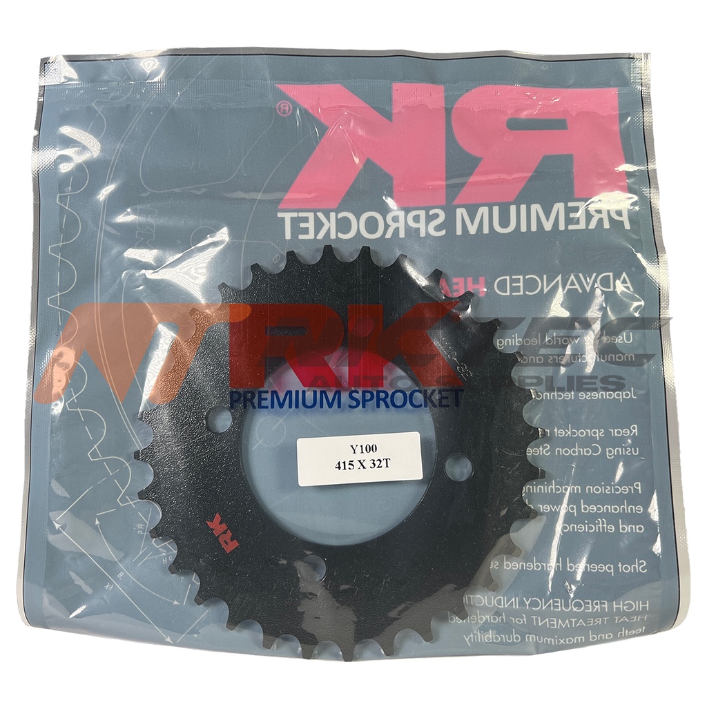 RK TAMASHII SPROCKET 415 HARDEN STEEL BLACK LC135 Y100 Y110 RXZ Y125ZR ...