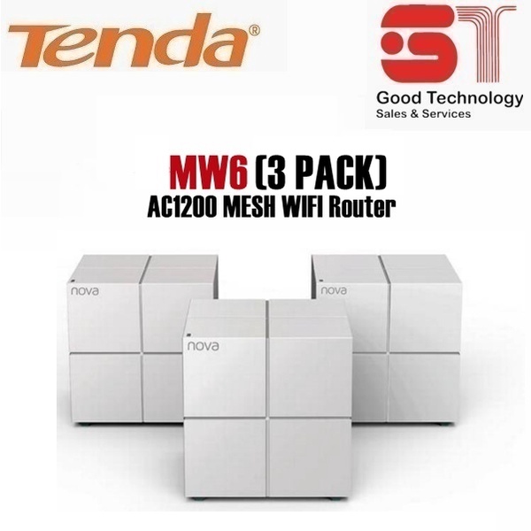 TENDA NOVA MW6 GIGABIT AC1200 WHOLE HOME MESH WIFI SYSTEM Router ...