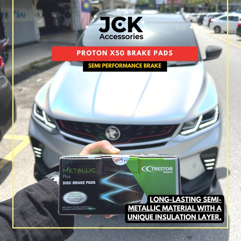 🔥Proton X50🔥Trestor Brake Pads🔥LONG-LASTING SEMI-METALLIC MATERIAL WITH ...
