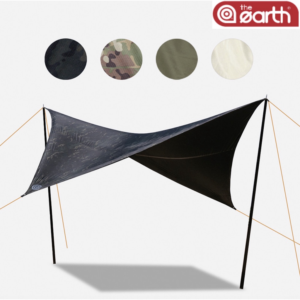 [The Earth] WING TARP /Auto Camping Car Camping TARP Camping Shade (Black, Olive, Ivory ...
