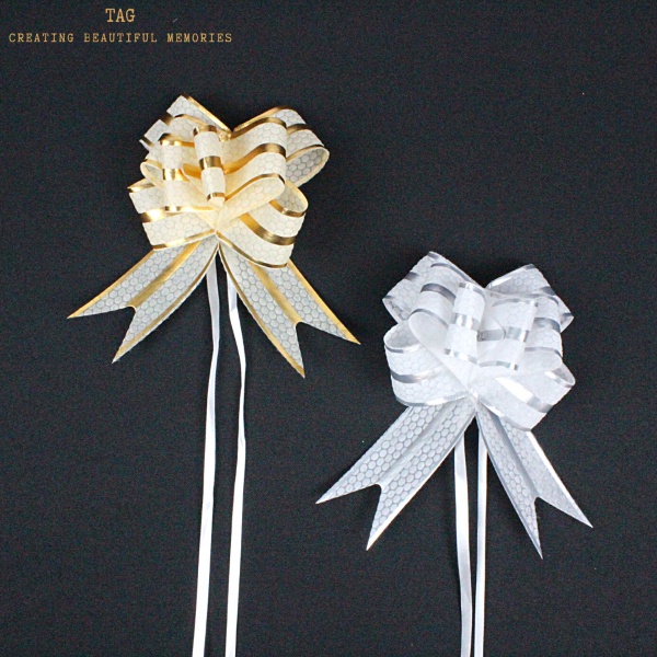 Cotton Metallic Dot Pull Bow Ribbon Reben Tarik Corak Kapas Metalik ...