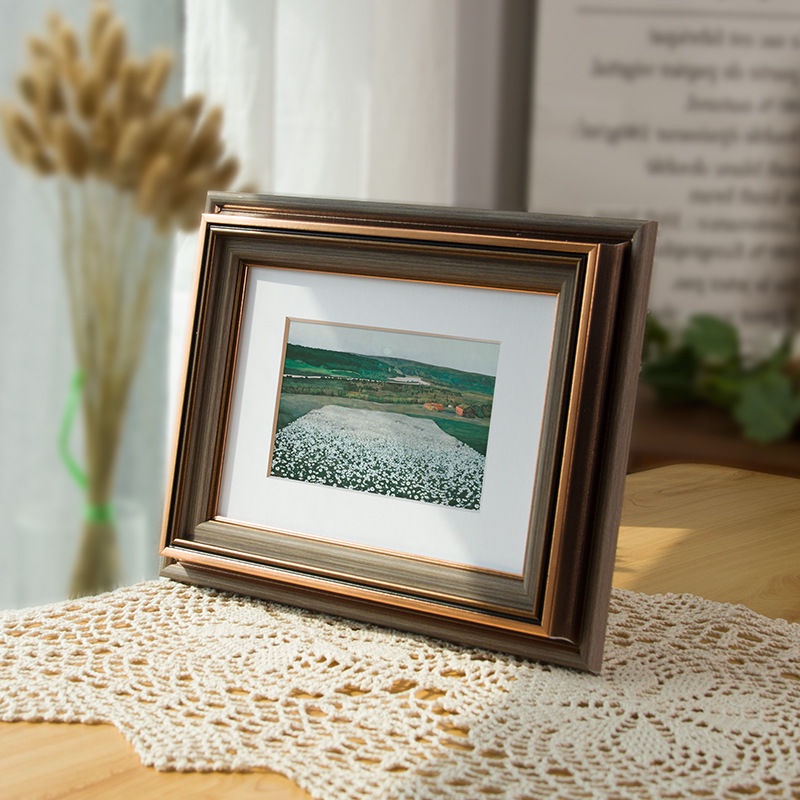 American-style Table Photo Frame Wall-mounted Retro Photo Frame 7 Inch ...
