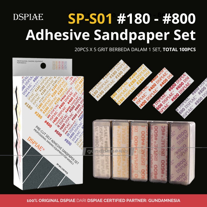Dspiae SP-S01 Sandpaper Set (Paper Sandpaper / Sand Paper Model Kit ...