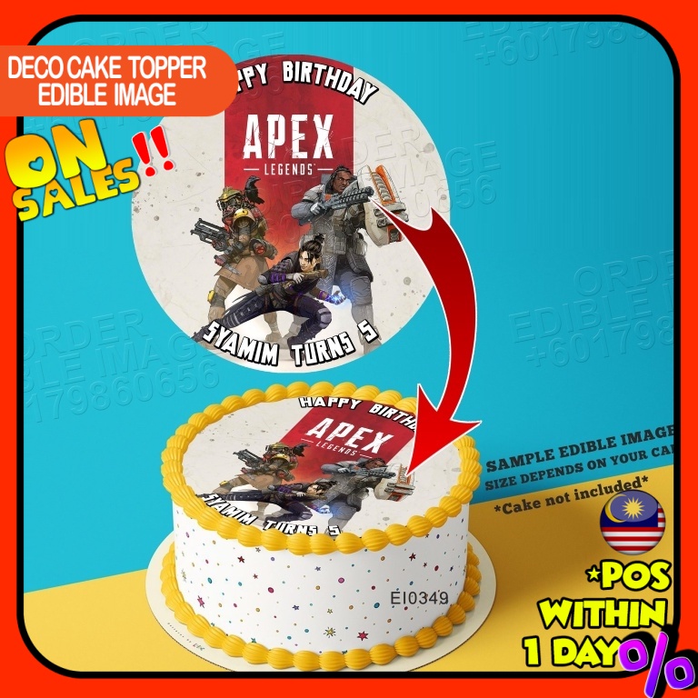 Printing EI Apex Lagend Edible Image Print Cake Photo Icing Paper ...