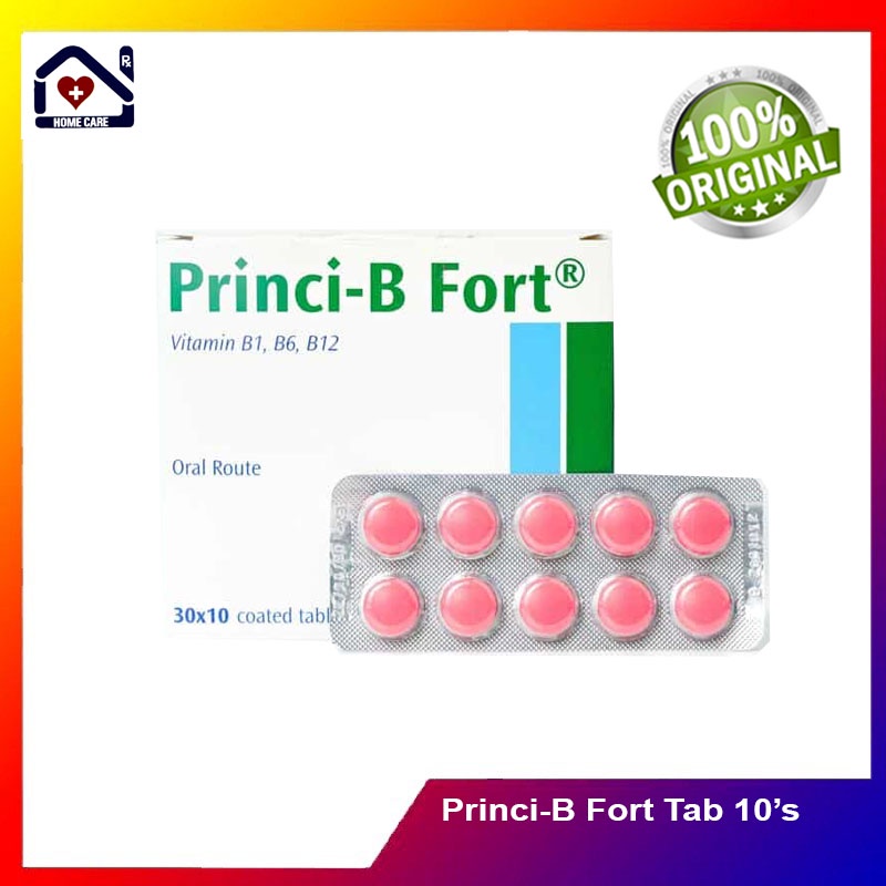 Princi B Fort Vitamin B1 B6 B12 10 Tablets | Shopee Malaysia