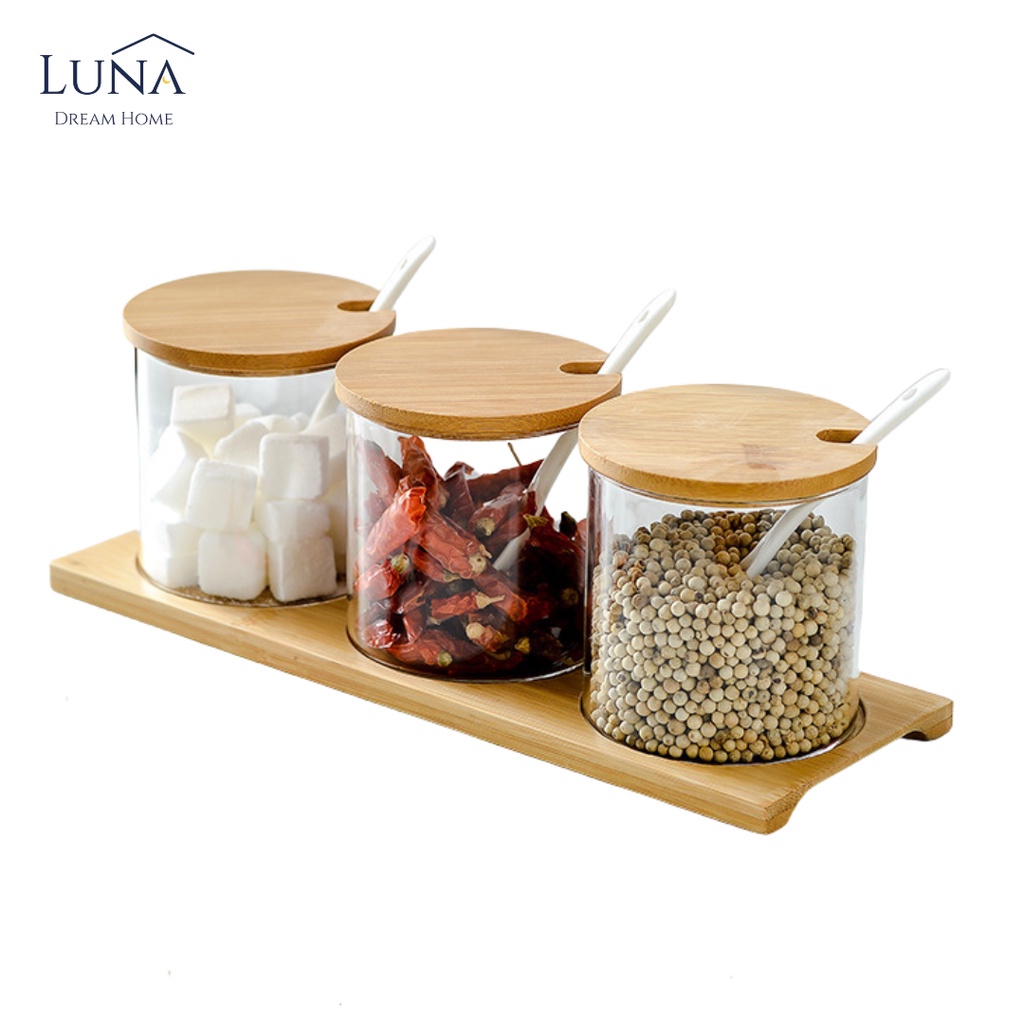 LUNA [Capri Cylindrical Spice Jar Set] Hari Raya Free Spoon 3in1 ...