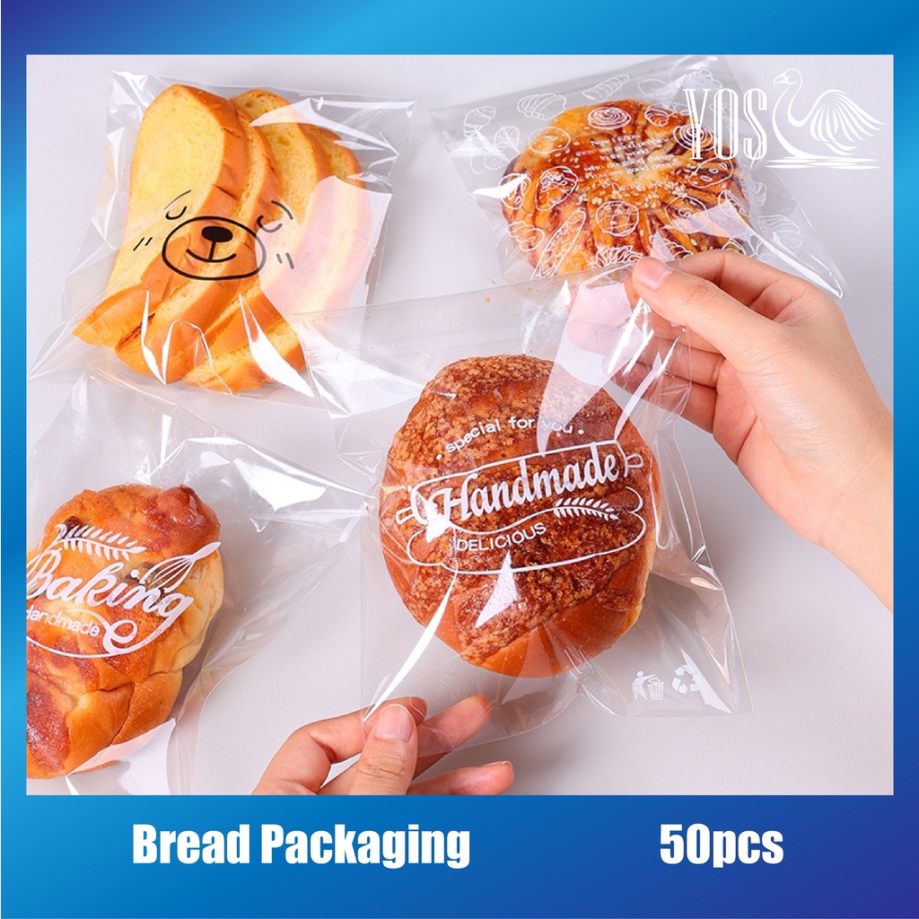 Bread Plastic Packaging Bag Self Adhesive Transparent Cake Food Roti ...