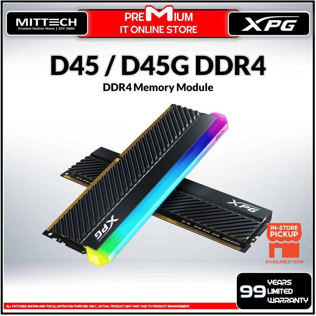 XPG Spectrix D45G DDR4 RGB / Gammix D45 DDR4 RAM | 3200MHz | 3600MHz | Shopee Malaysia
