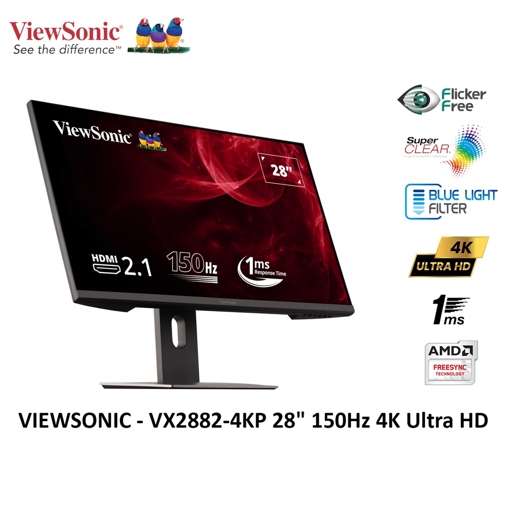 VIEWSONIC VX2882-4KP 28" FLAT 4K 150Hz 2.1 GAMING MONITOR VX28824KP ...