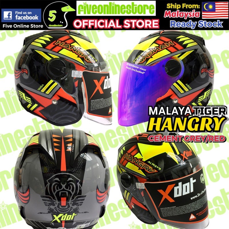 XDOT G626A Open Face Helmet Collection DREAM HANGRY SPITFIRE Rossi ...