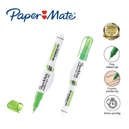 [ 100% ORIGINAL ] PAPERMATE LIQUID PAPER CORRECTION PEN 7ml | Shopee ...