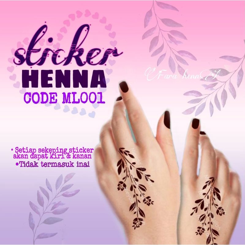 STICKER HENNA RAYA 2024 NEW DESIGN(TRENDING) | Shopee Malaysia