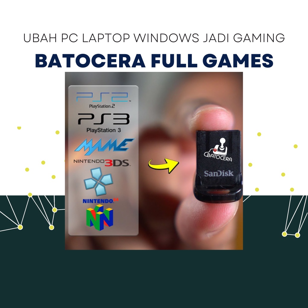 Batocera Full Games PS1 PS2 PS3 Emulator Portable Change PC Laptop ...