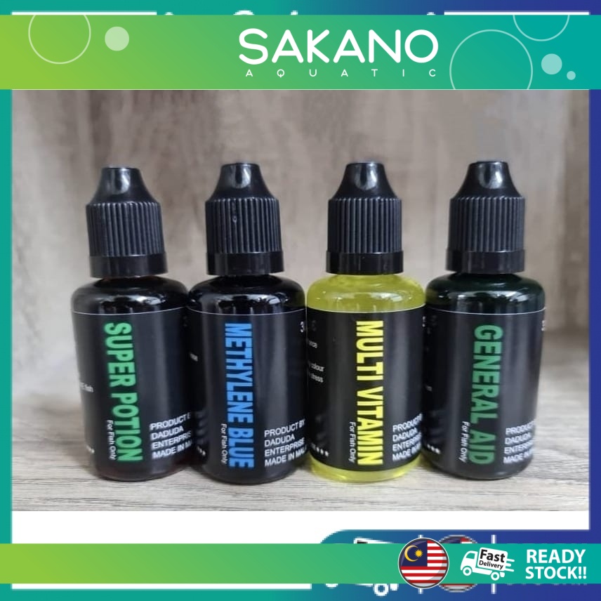 Aquarium Methylene Blue Anti White Spot Multi Vitamin General Aid 30ml ...