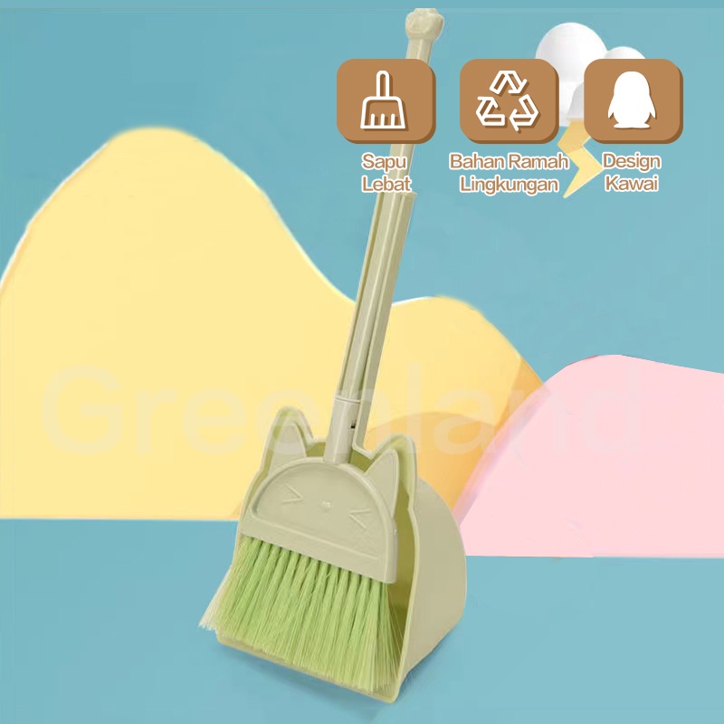 Greenland Broom Set Pengki Floor Cleaner Broom Set Dustpan Broom ...