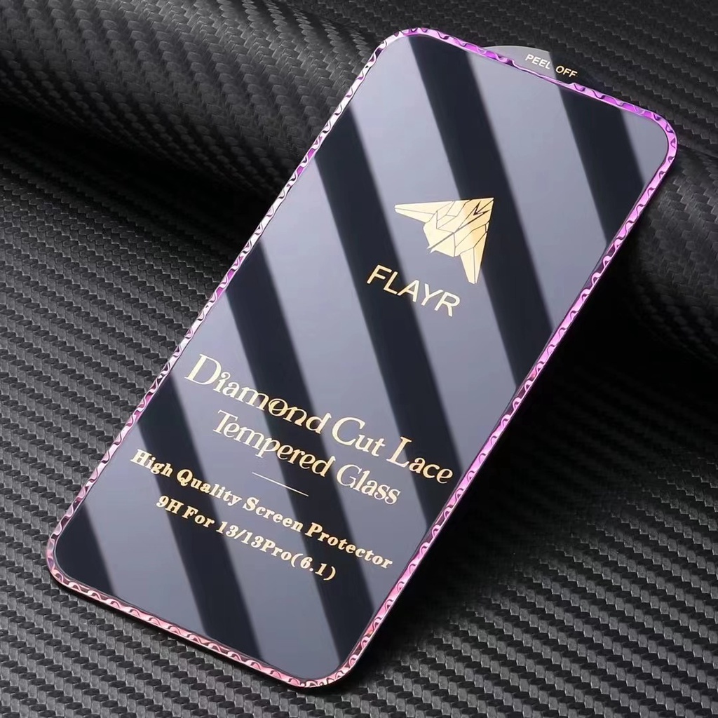 Luxury Glitter Diamond Crystal Border Tempered Glass Screen Protector ...