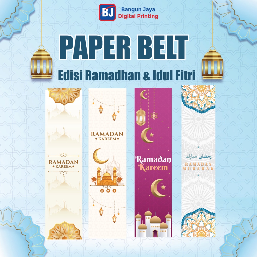 Fasting & Eid Paper Belt/Paper Sleeve/Box Seal Label/1-Day Packagin ...