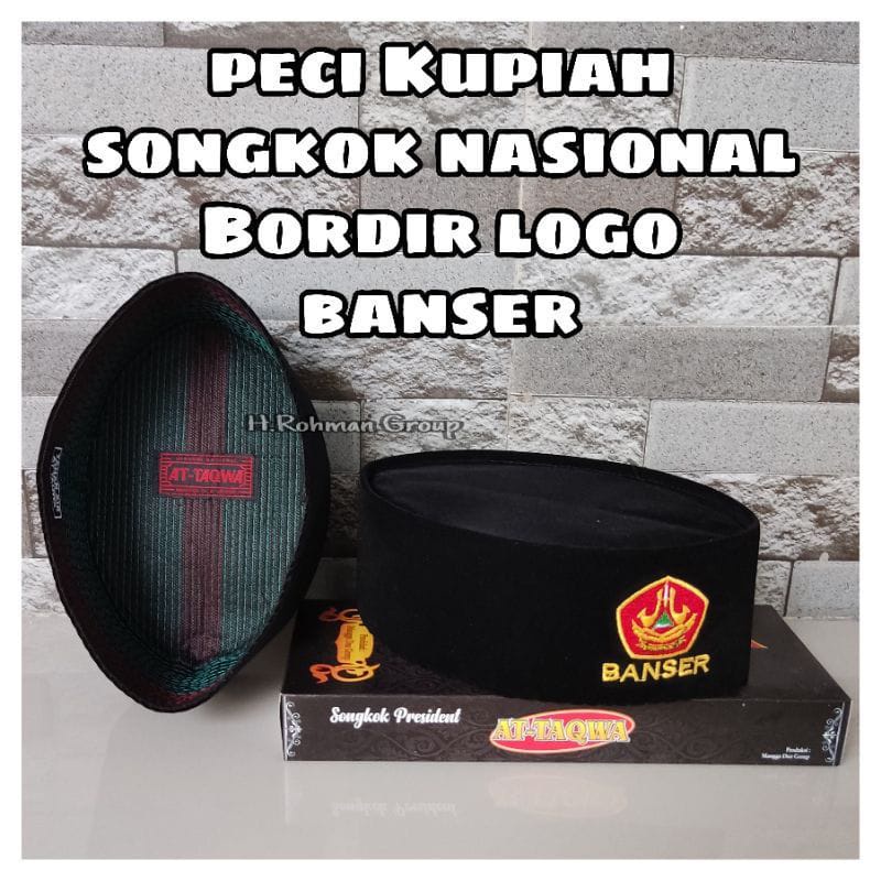 National songkok peci embroidered with banser logo | Shopee Malaysia