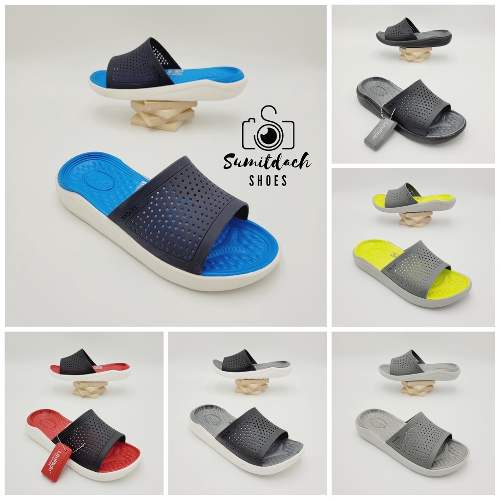 Crocs LiteRide Slide Style Fashion Slip On Sandals (Unisex) | Shopee ...