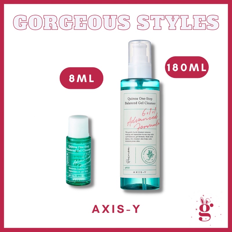 READY STOCK AXISY QUINOA ONE STEP BALANCED GEL CLEANSER 180ML/MINI ...
