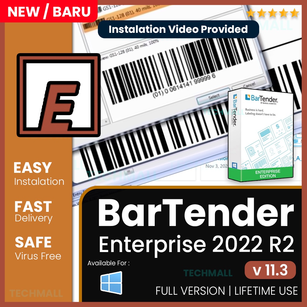BarTender Enterprise 2022 Latest Lifetime For Windows Barcode Design ...