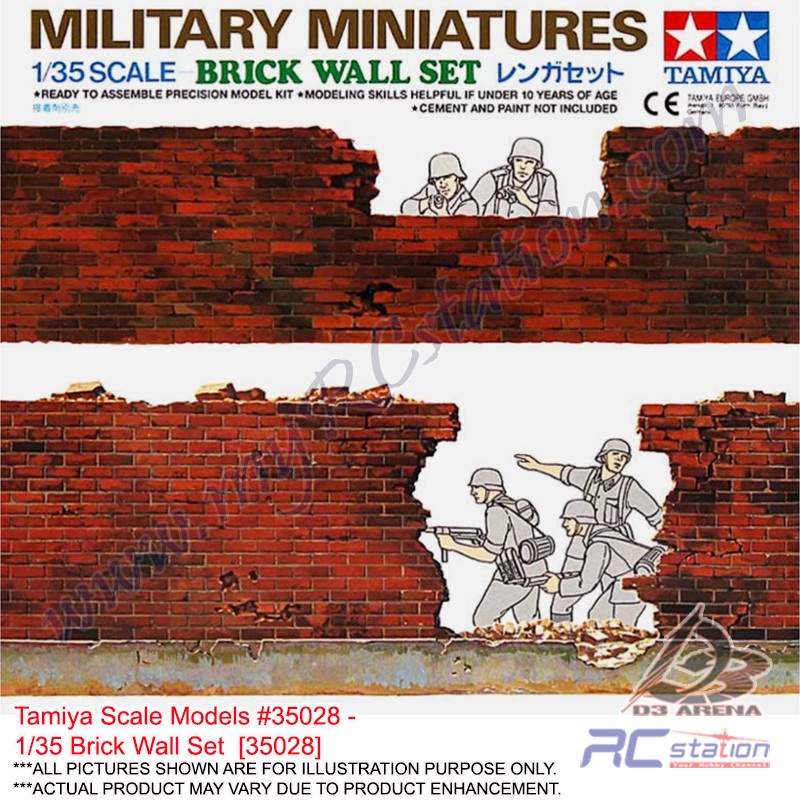 Tamiya Scale Models #35028 - 1/35 Brick Wall Set [35028] | Shopee Malaysia