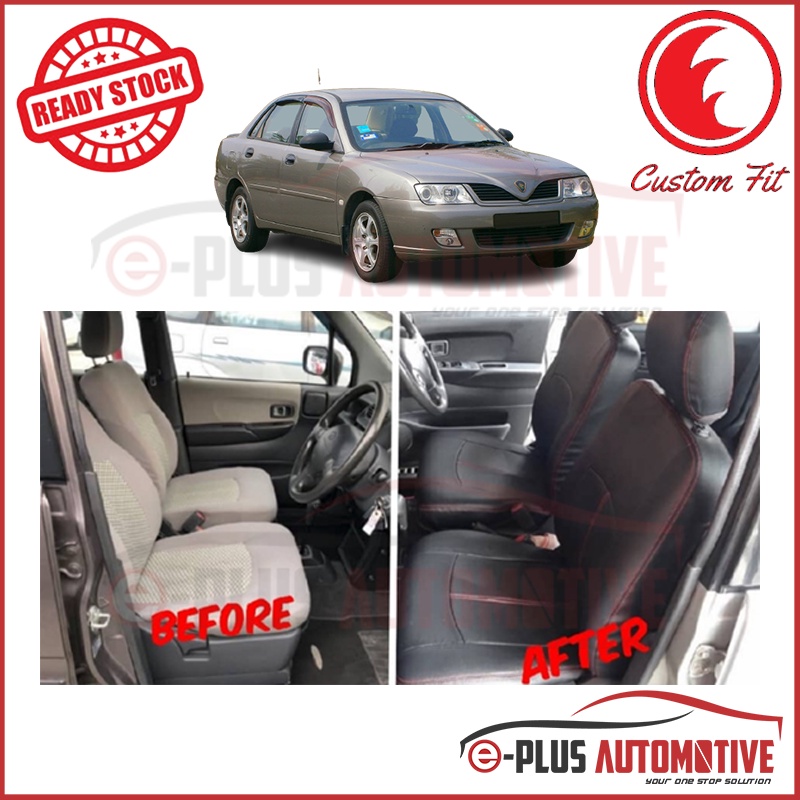Proton Waja Car Seat Cover PVC Leather Cushion Cover Black color with ...