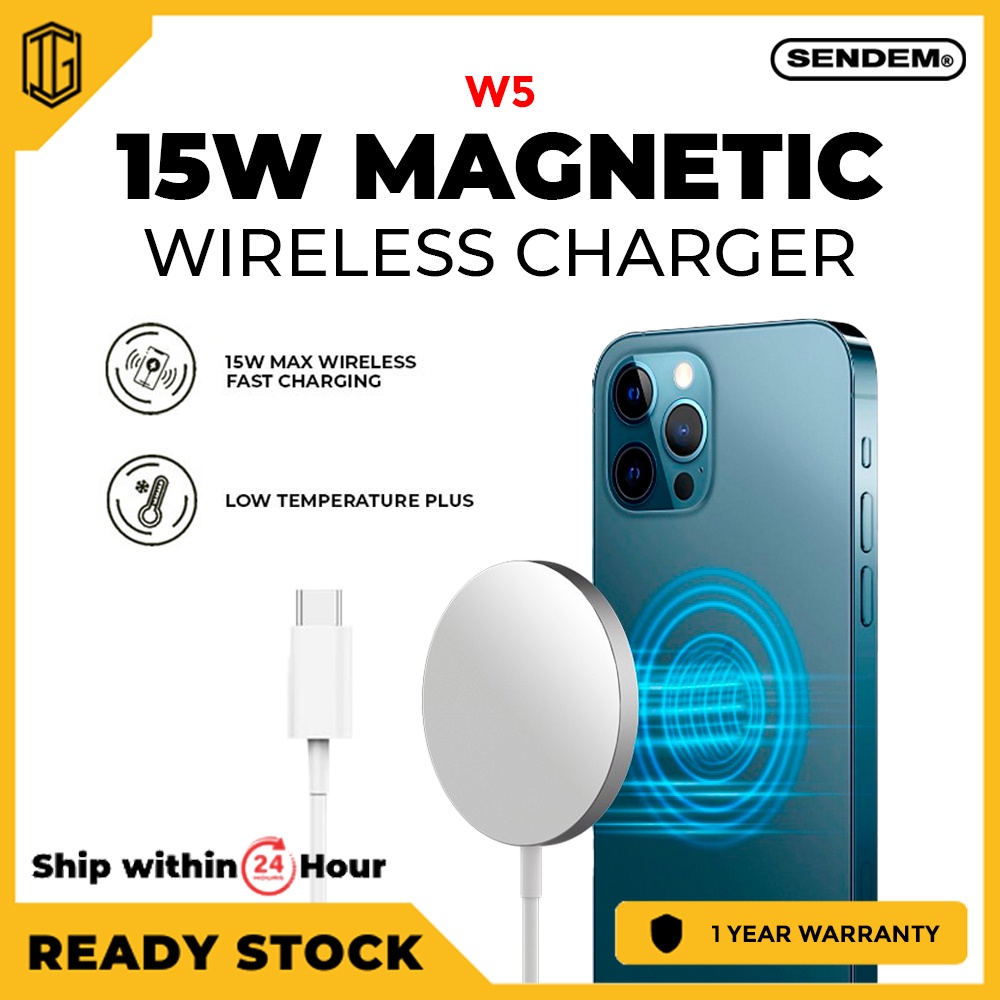 SENDEM W5 15W Magnetic Wireless Charger Lightweight And Compact Low ...