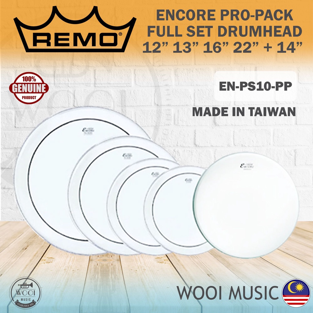 Remo Encore EN-PS10-PP PRO-PACK Batter Drumheads - Full Set (12”,13”,16 ...