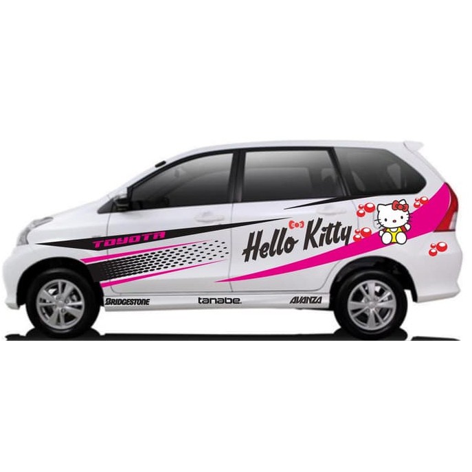 Hidayah Sticker Hello Kitty Car Sticker Cutting Hello Kitty Side Body ...