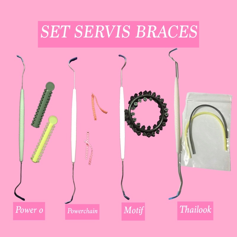 🇲🇾 🇲🇾 READY STOCK / Set Servis Tukar Getah Braces Power O / Power chain ...