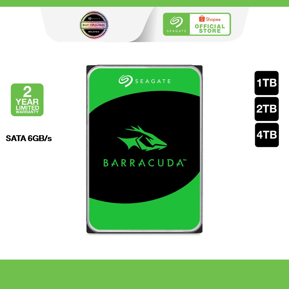 Seagate BarraCuda Hard Drive HDD SATA 3.5" 6Gb/s 5400/7200RPM Internal ...
