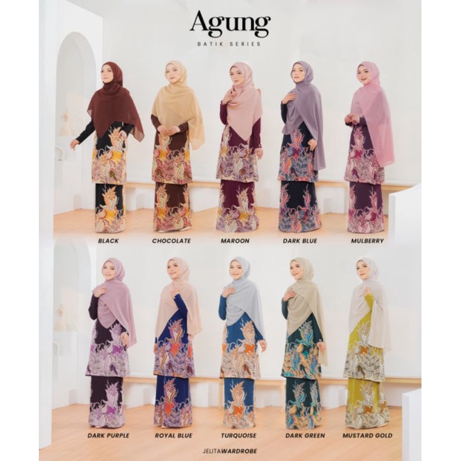 KURUNG AGUNG IRONLESS BATIK WARISAN EDITION KOREAN MOSS CREPE SAIZ XS ...