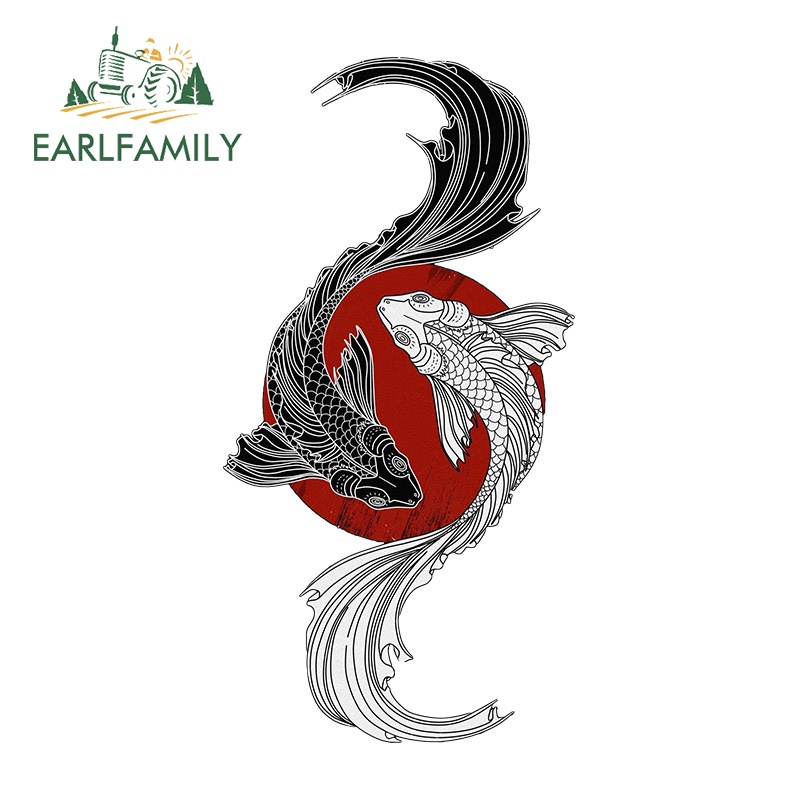 EARLFAMILY 13cm for Koi Fish Car Sticker Vinyl Decal Motorcycle Helmet ...