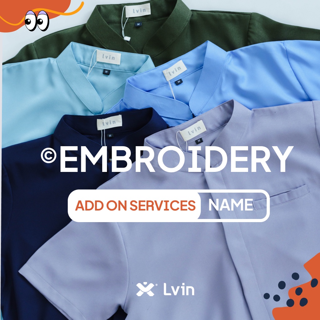 Embroidery Name OKA Clothes/OK Guard Clothes/Nurse Clothes/Lvin Clinic ...