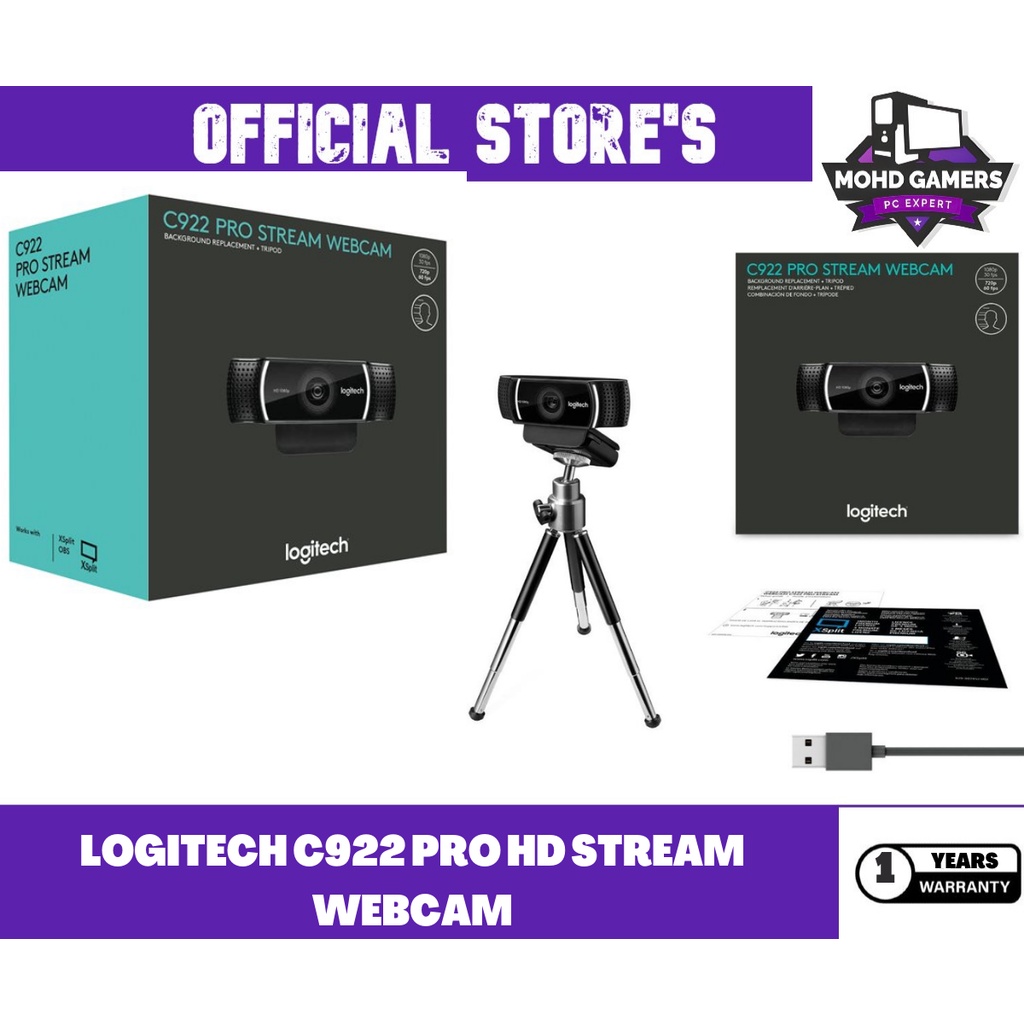 LOGITECH C922 PRO HD STREAM WEBCAM | Shopee Malaysia