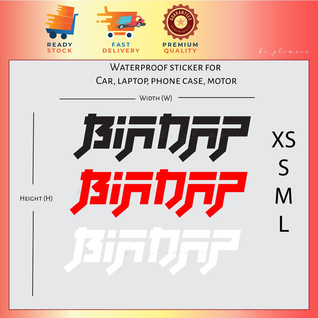 [2pcs] BIADAP Sticker Reflective japanese kereta stiker jepun racing ...