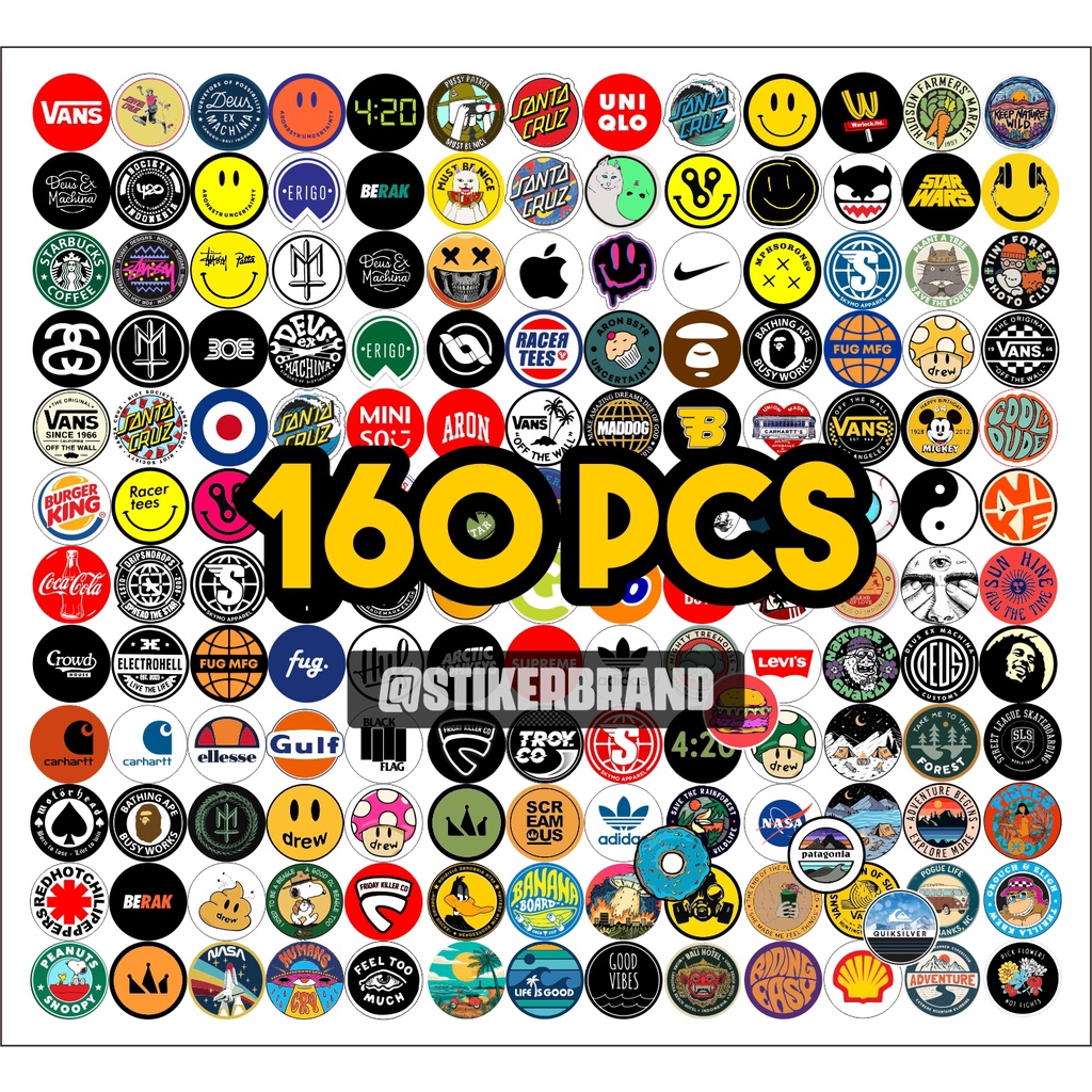 160 PCS STICKERS PACKAGE MINI ROUND JUST STICK IT HAS BEEN CUT RANDOM ...